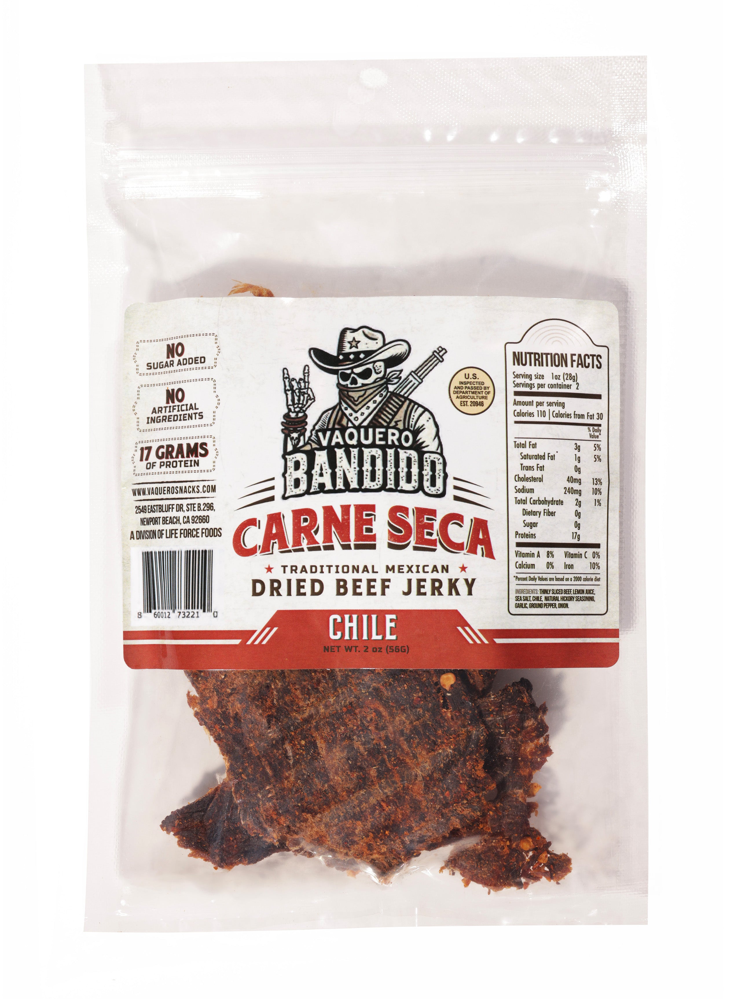 Chile Carne Seca Mexican Beef Jerky – Vaquero Bandido