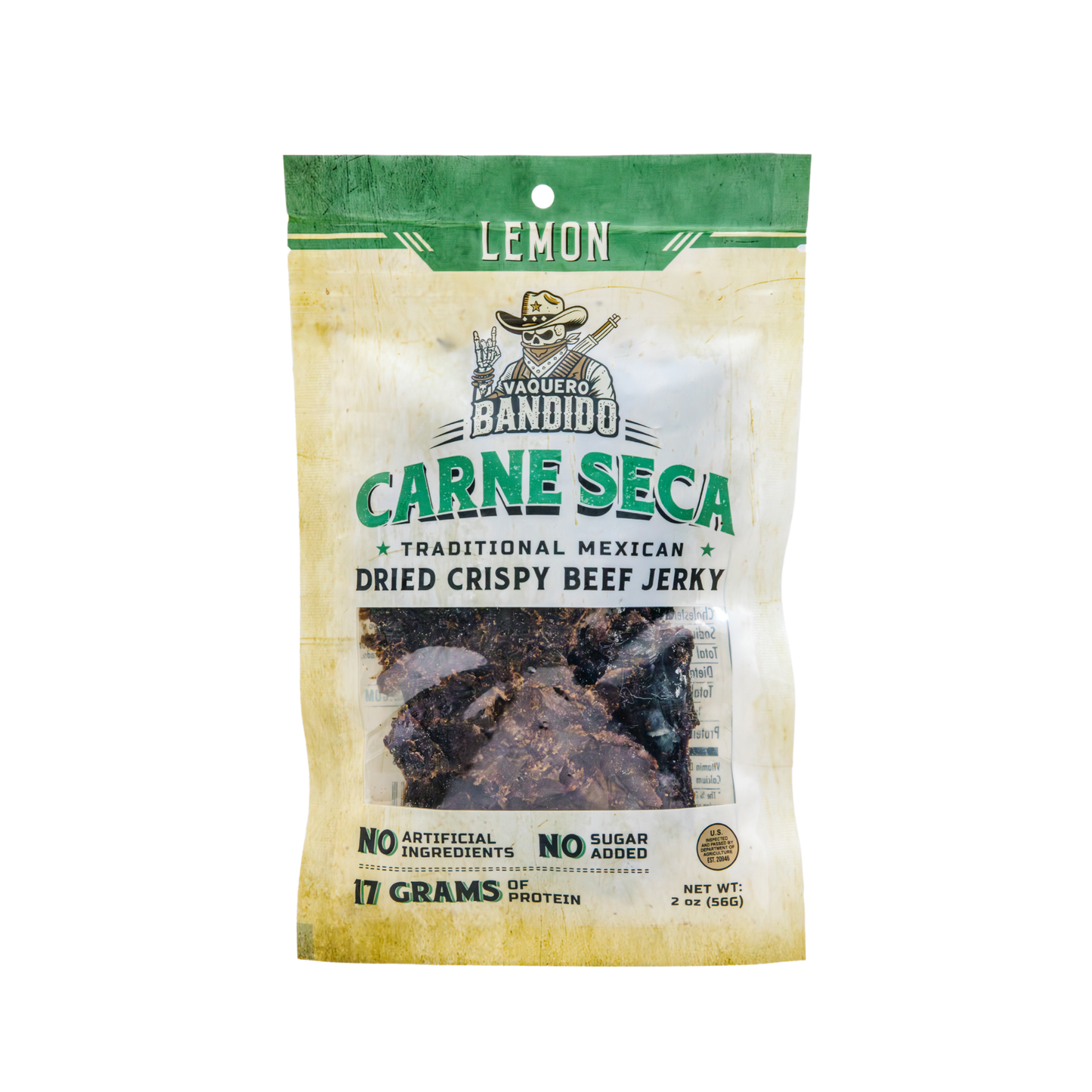 Lemon Carne Seca Mexican Beef Jerky – Vaquero Bandido