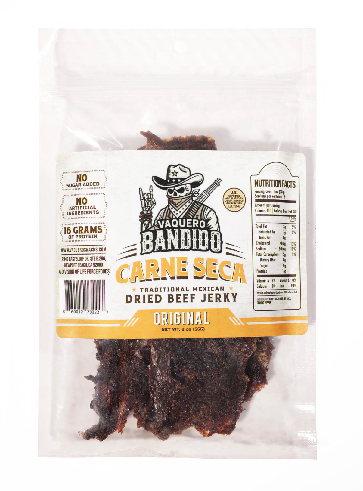 Original Carne Seca Mexican Beef Jerky – Vaquero Bandido