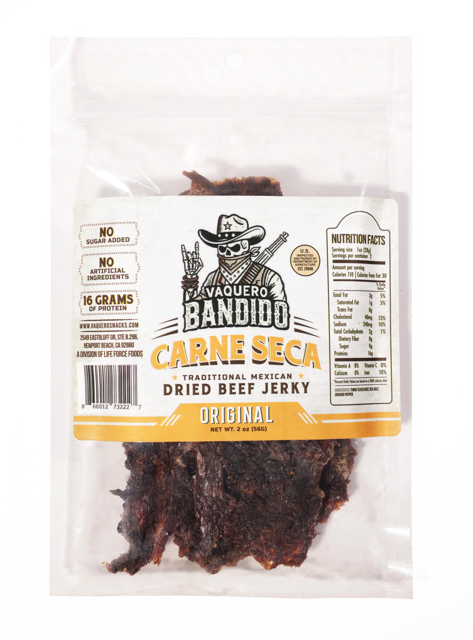 Original Carne Seca Mexican Beef Jerky – Vaquero Bandido