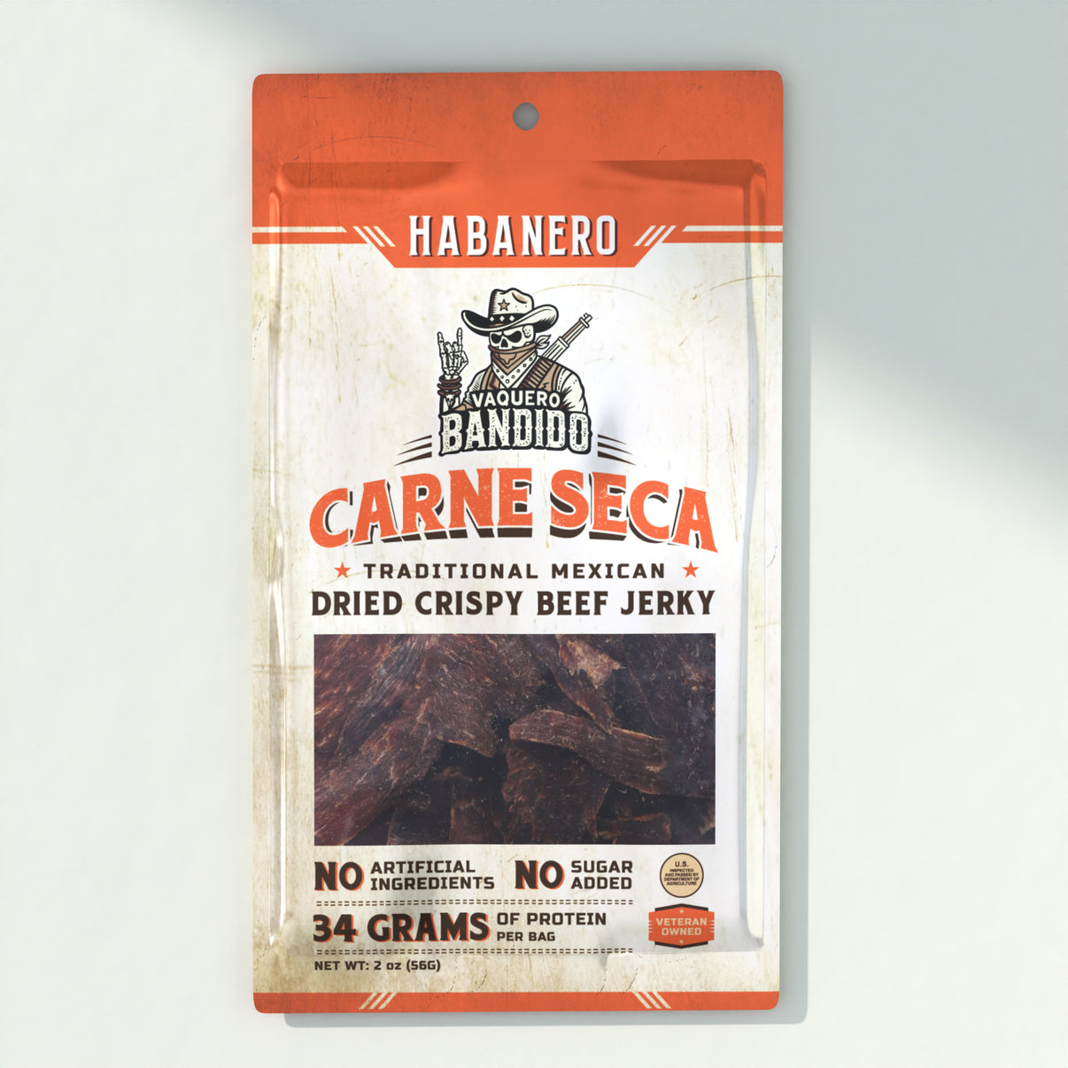 Habanero Carne Seca Mexican Beef Jerky – Vaquero Bandido